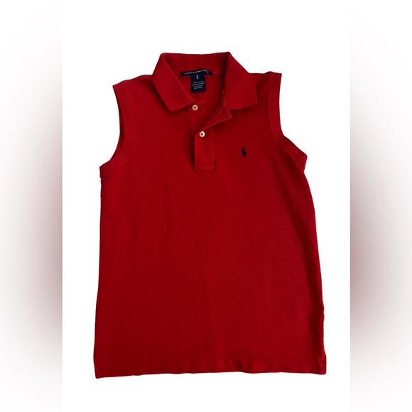 Ralph Lauren | Tops | Ralph Lauren Red Polo Shirt Classic Knit Design ...